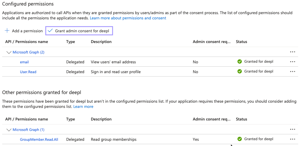Set up JIT group synchronization: OpenID Connect and Microsoft Entra ID – DeepL Help Center ...