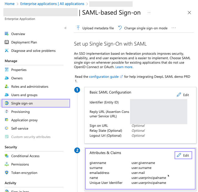 Set up JIT group synchronization: SAML and Microsoft Entra ID – DeepL Help Center | How Can We ...