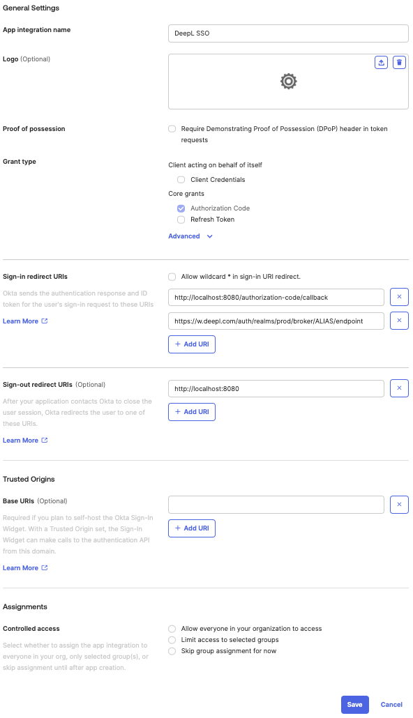 Set up SSO: OpenID Connect and Okta – DeepL Help Center | How Can We Help You?